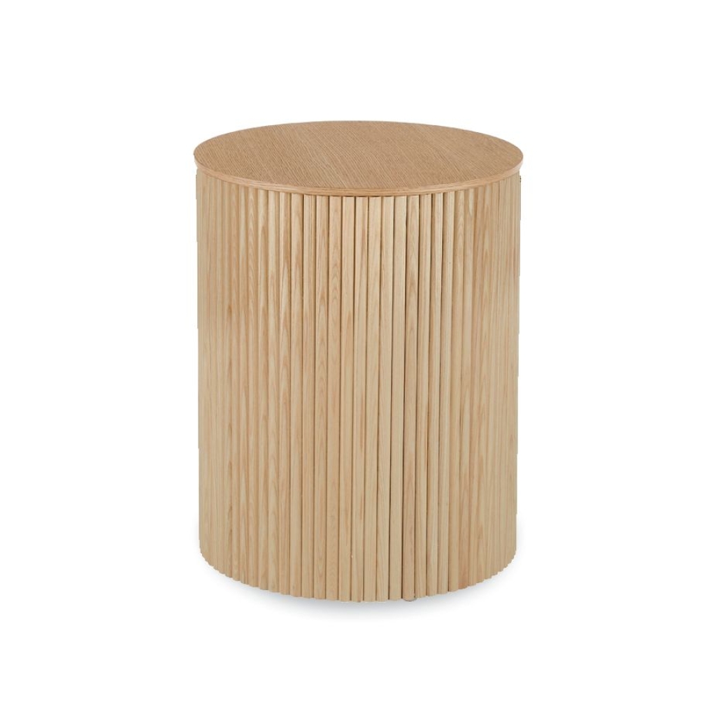 Ridge Wooden Round Side Table - Elevate Ergonomics